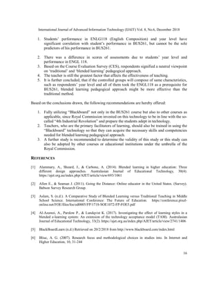 TRADITIONAL VERSUS BLENDED LEARNING METHOD: A COMPARATIVE STUDY ON ITS ...