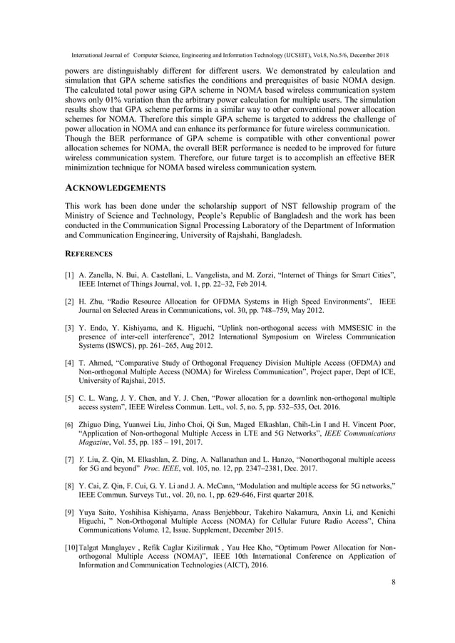 GENERALIZED POWER ALLOCATION (GPA) SCHEME FOR NON-ORTHOGONAL MULTIPLE ACCESS (NOMA) BASED ...