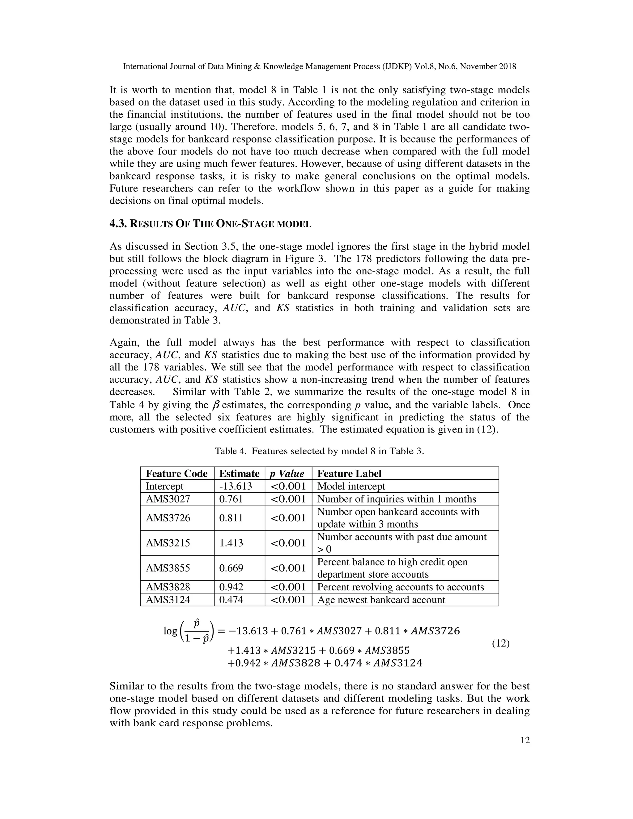 A TWO-STAGE HYBRID MODEL BY USING ARTIFICIAL NEURAL NETWORKS AS FEATURE CONSTRUCTION ALGORITHMS ...