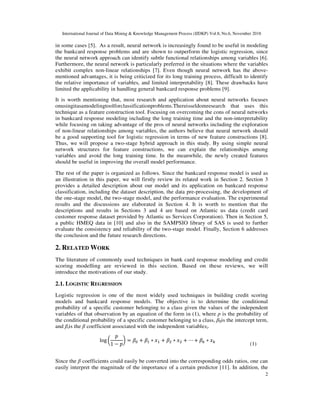 A TWO-STAGE HYBRID MODEL BY USING ARTIFICIAL NEURAL NETWORKS AS FEATURE CONSTRUCTION ALGORITHMS ...