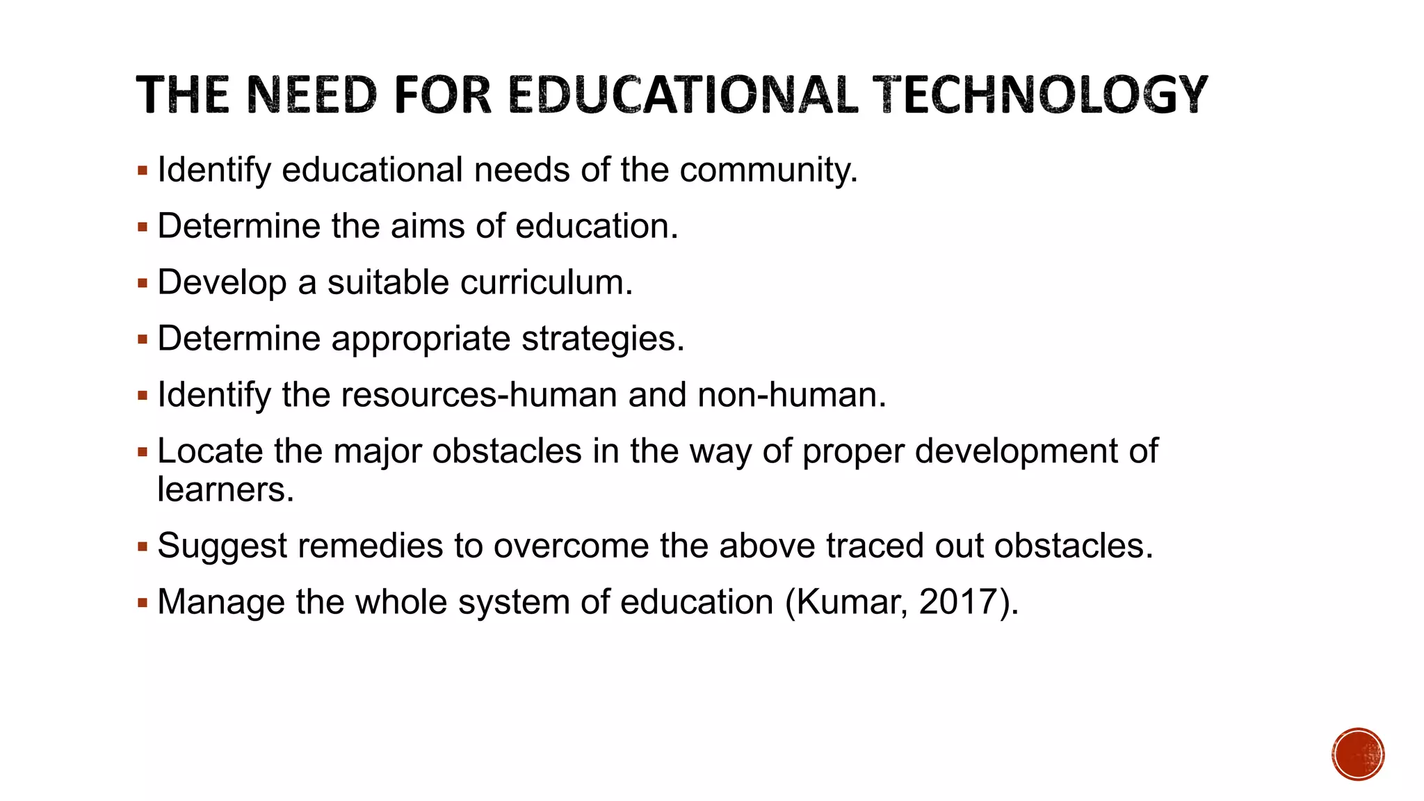 THE NATURE OF EDUCATIONAL TECHNOLOGY & EDUCATIONAL TECHNOLOGY IN ...