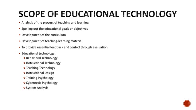 THE NATURE OF EDUCATIONAL TECHNOLOGY & EDUCATIONAL TECHNOLOGY IN ...