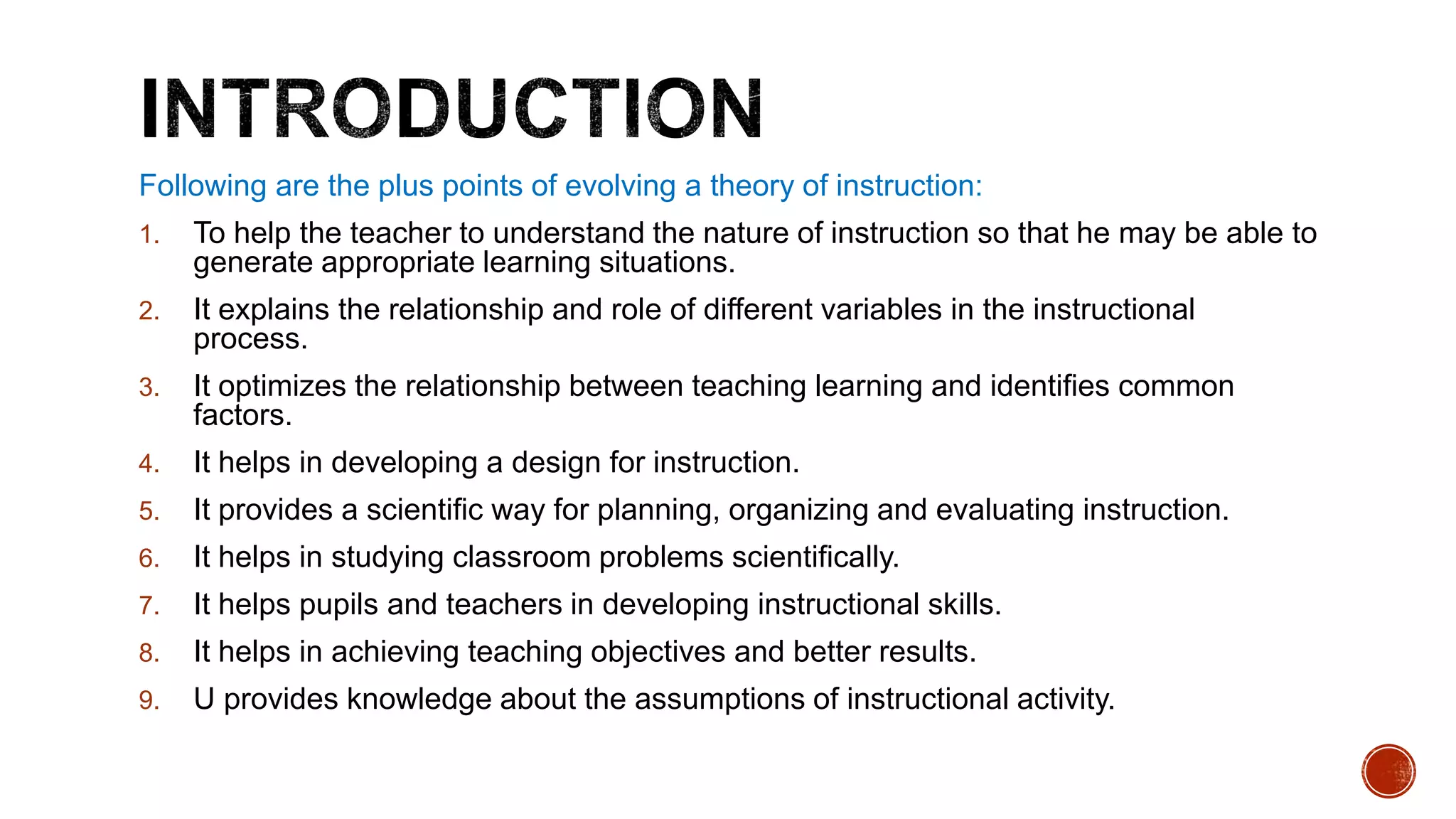 THEORIES OF INSTRUCTION & INSTRUCTIONAL MEDIA | PPTX