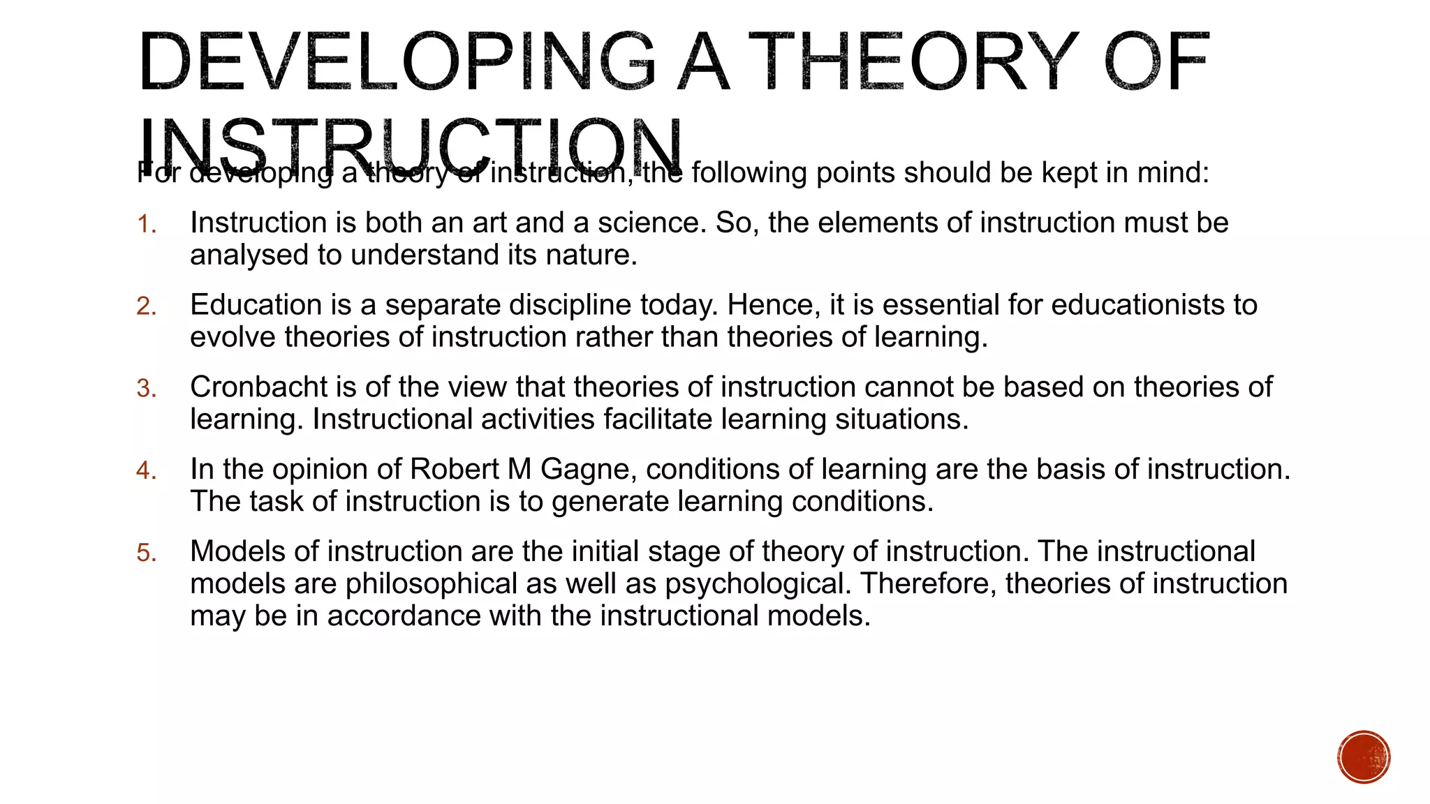 THEORIES OF INSTRUCTION & INSTRUCTIONAL MEDIA | PPTX
