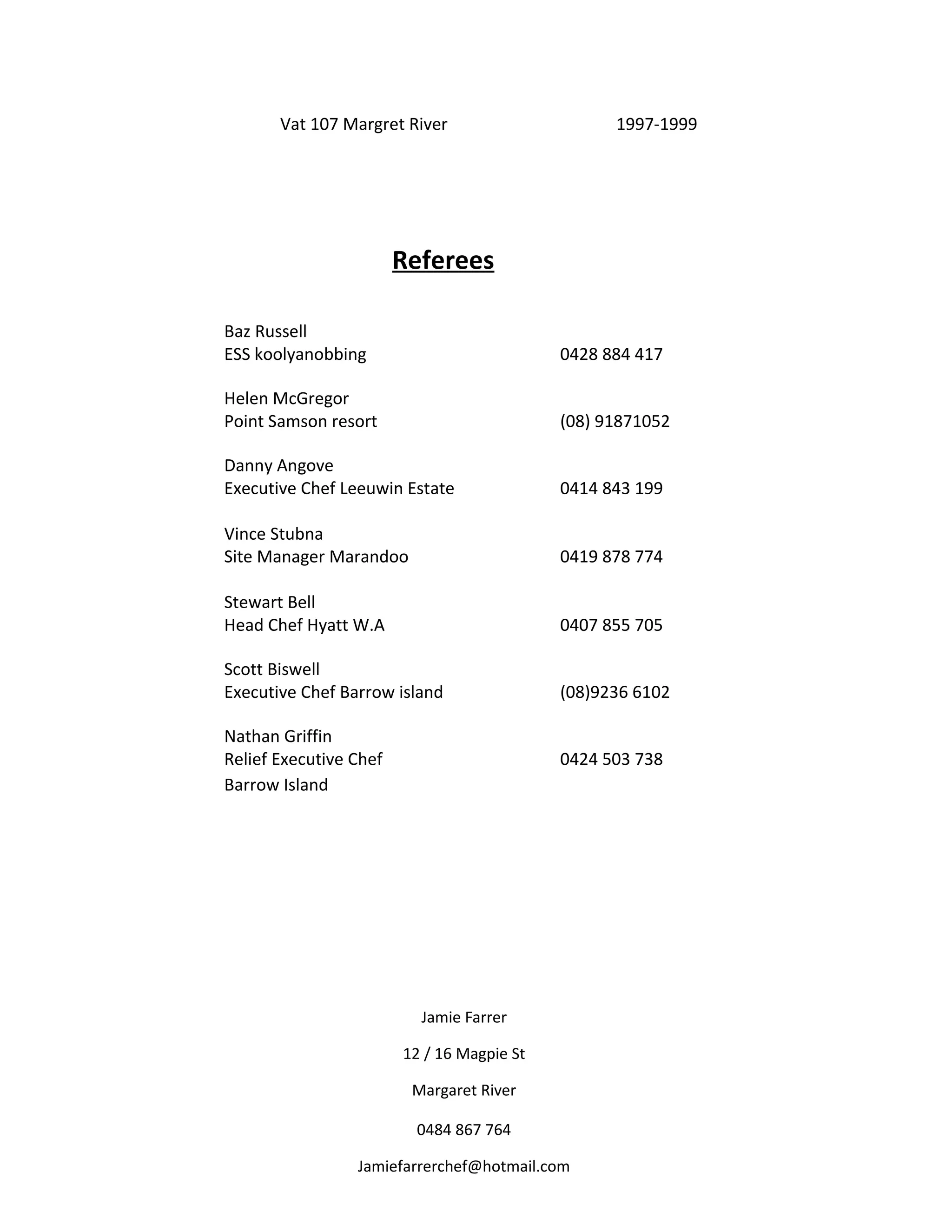 jamies new cv | RTF