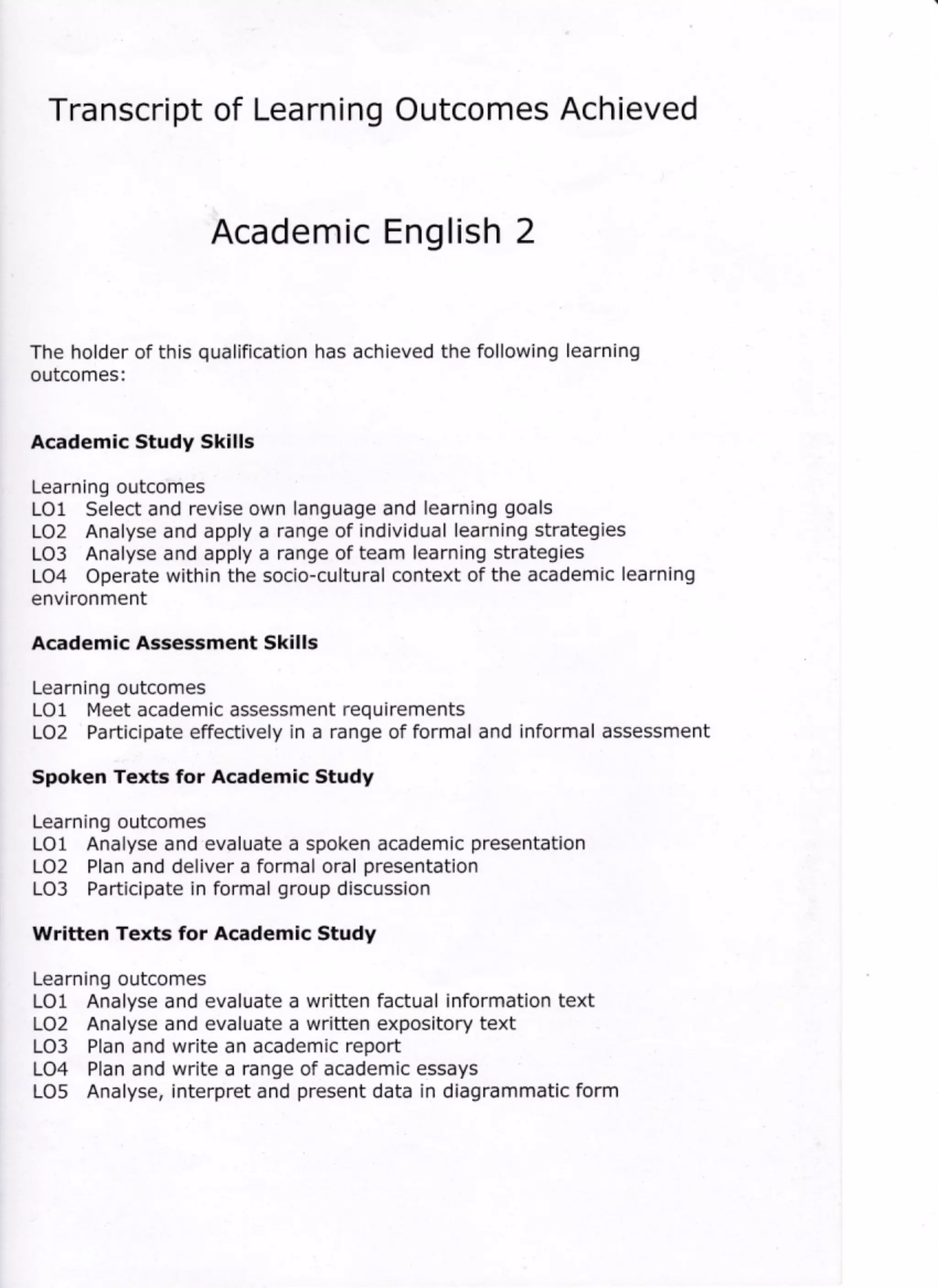 navitas english certificate | PDF