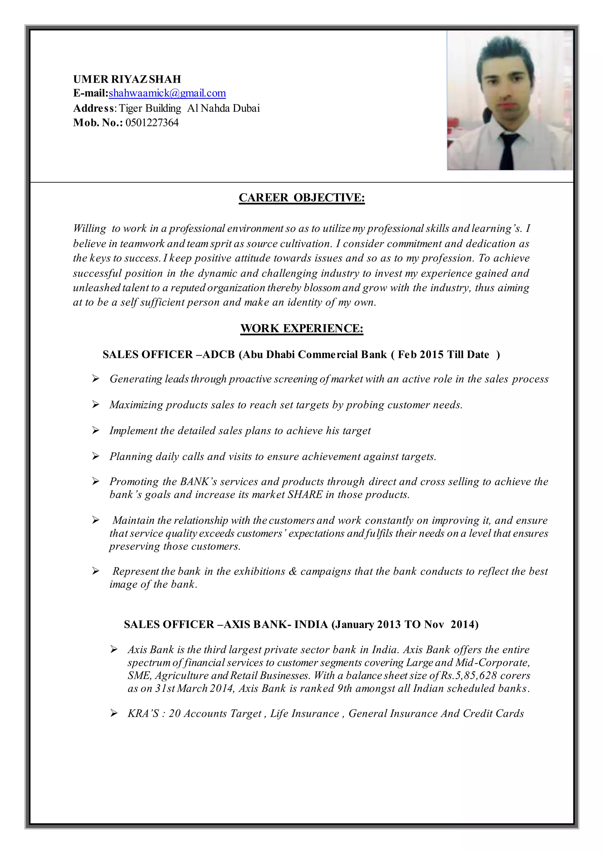 SHAH UMER RESUME | DOCX