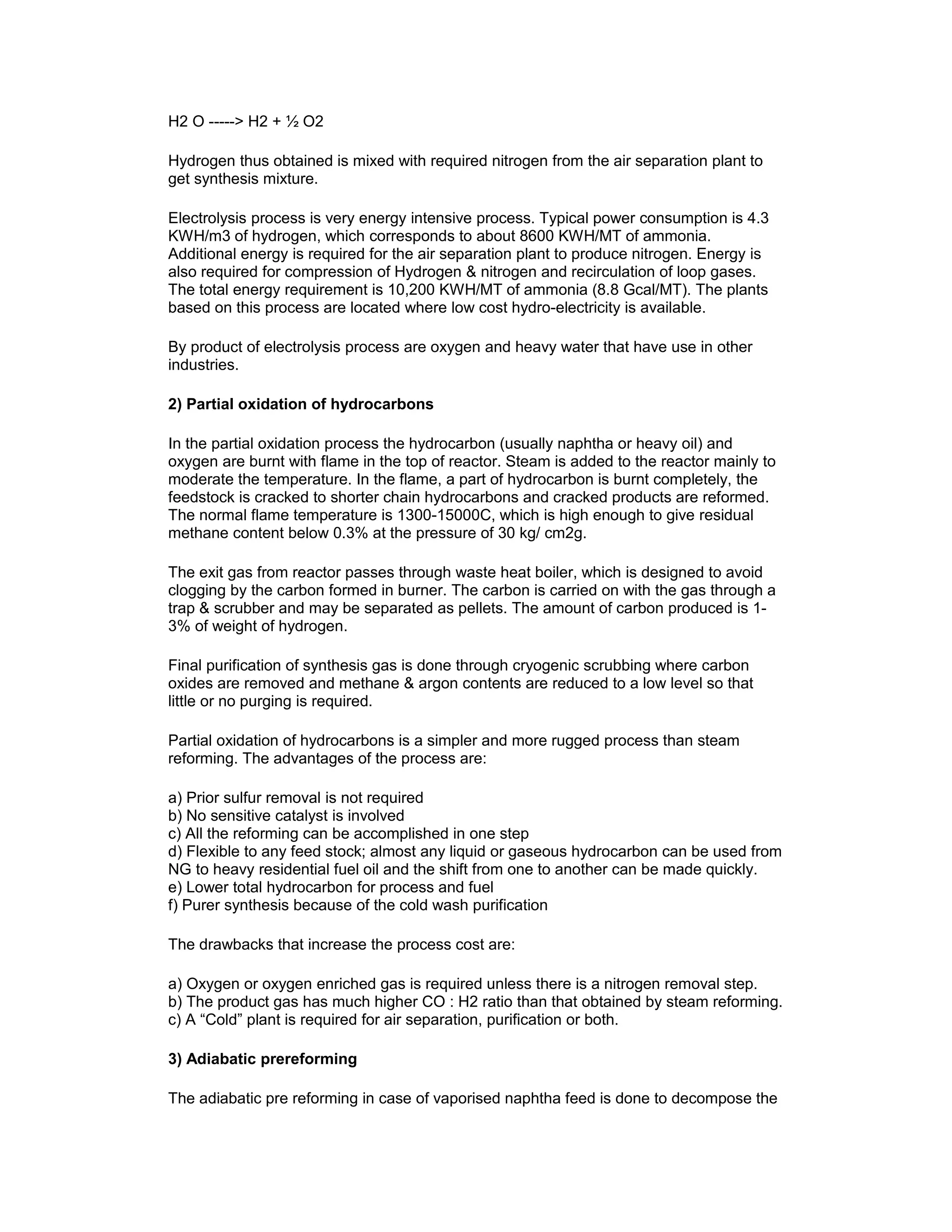 Developments in Ammonia Production Technology | DOC