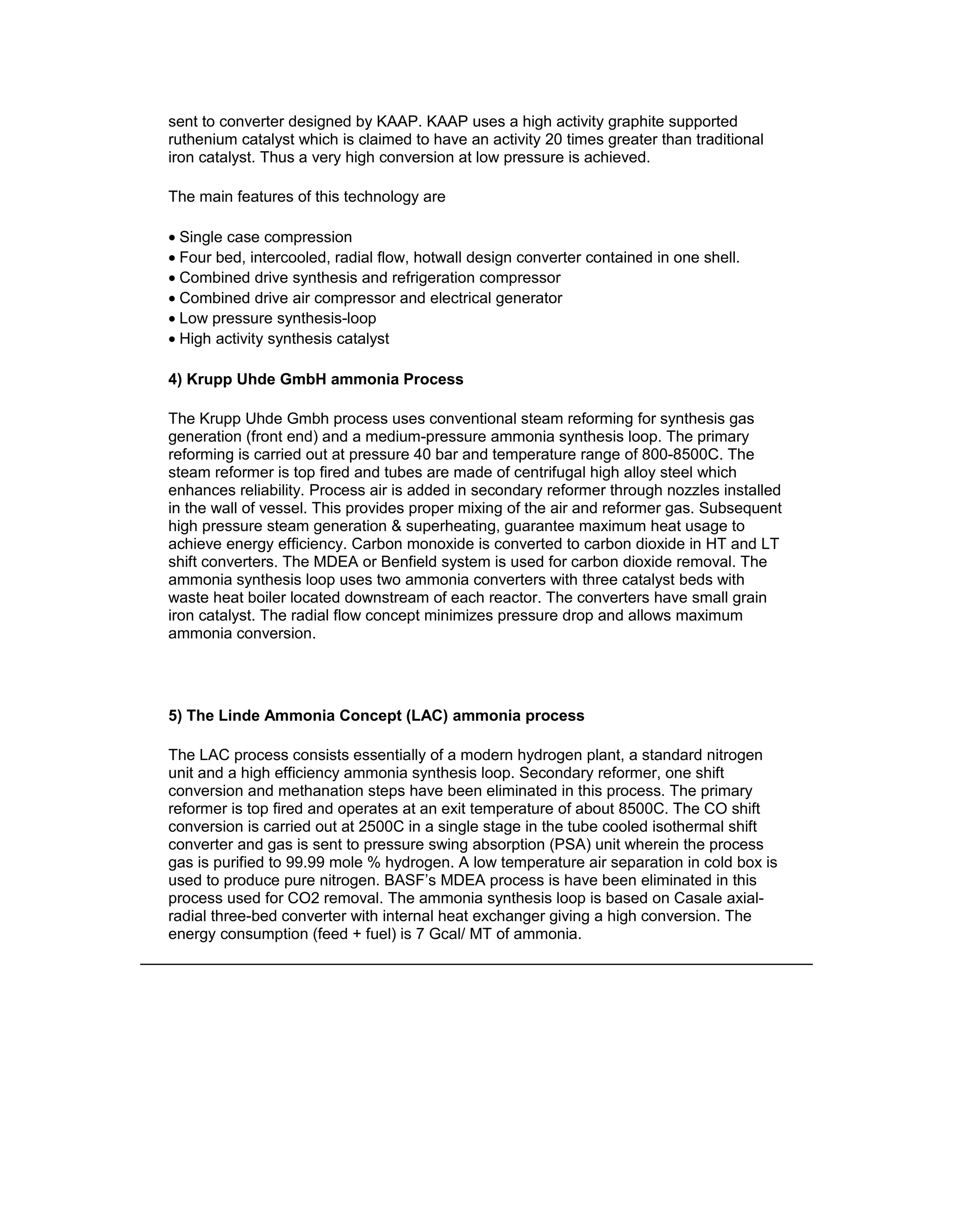 Developments in Ammonia Production Technology | DOC