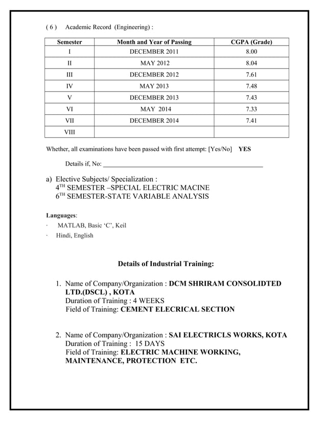 ANSHUL BASWAL CV | DOC | Education