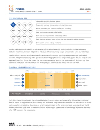 MBTI Assessment 2015 | PDF