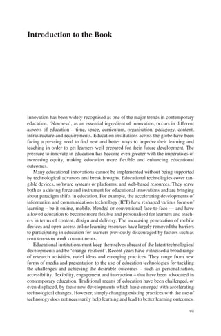 Innovating Education in Technology Supported Environments Kam Cheong Li ...