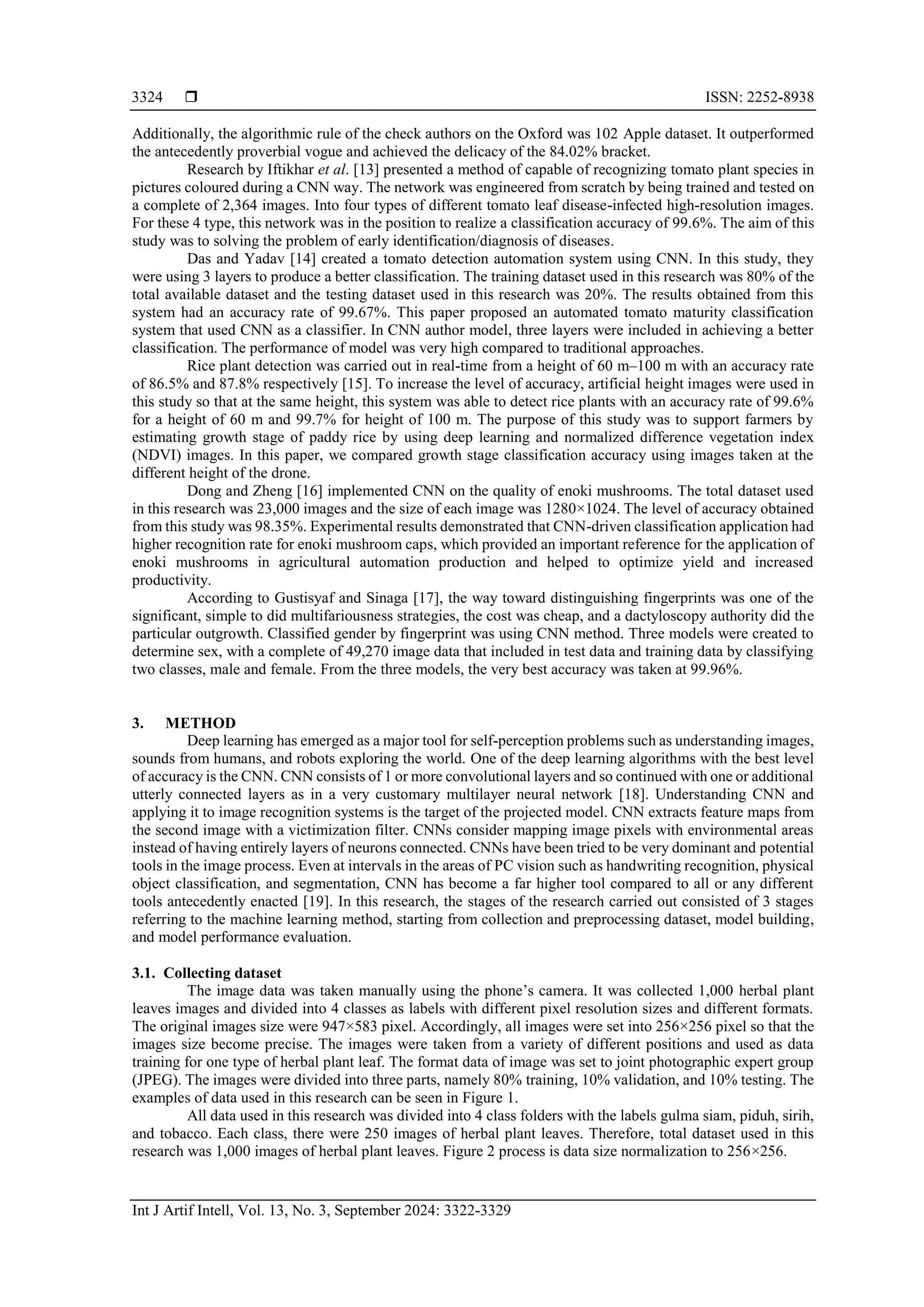 Herbal plant leaves classification for traditional medicine using convolutional neural network | PDF