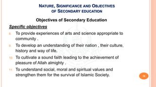 ASPECTS, SIGNIFICANCE AND OBJECTIVES OF SECONDARY EDUCATION-8624 | PPTX ...