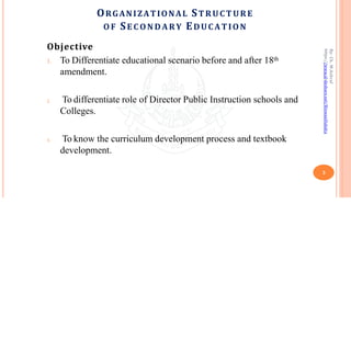 Organizational Structure Of Secondary Education-8624 | PPTX