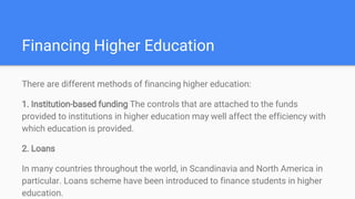 ECONOMICS OF HIGHER EDUCATION-8625 | PPTX