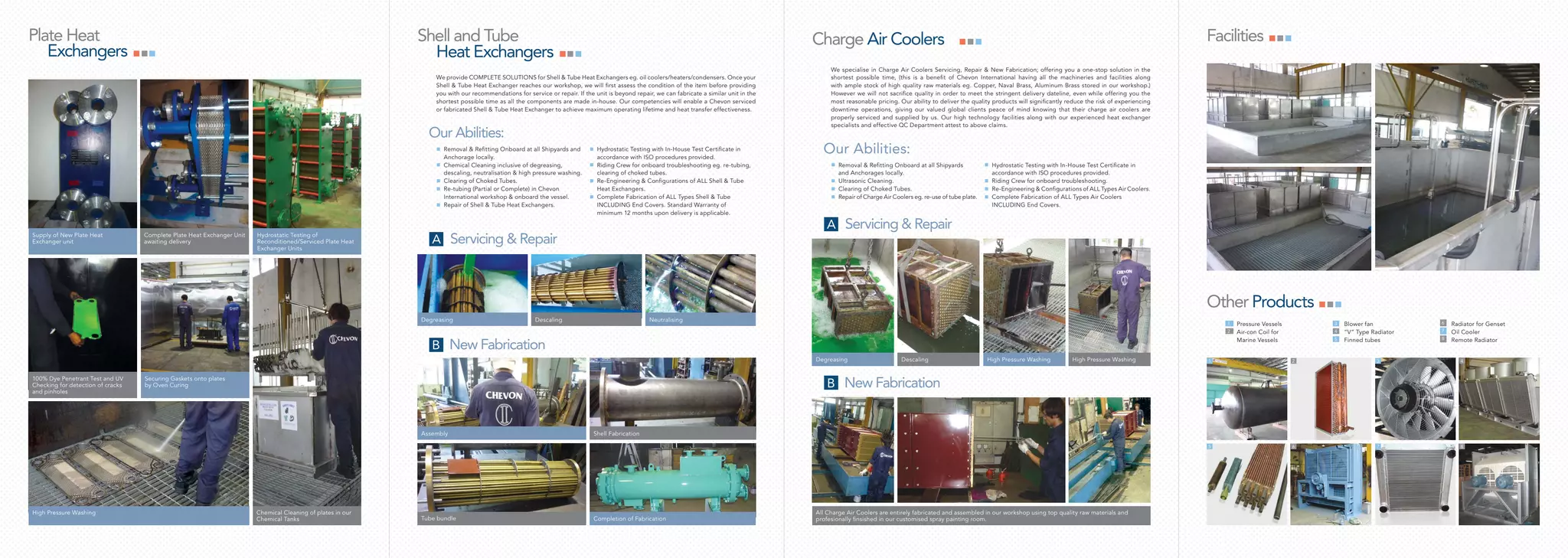 CHEVON Heat Exchangers Brochure Servicing, Repair & New Fab-1 | PDF