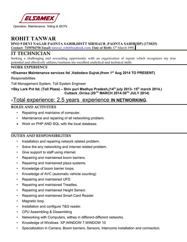 Resume of ROHIT TANWAR | PDF