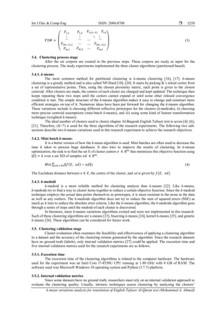 k-means variations analysis for translation of English Tafseer Al-Quran text | PDF