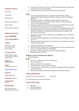 Muhammad Haseeb Ahmer CV 14354 | PDF
