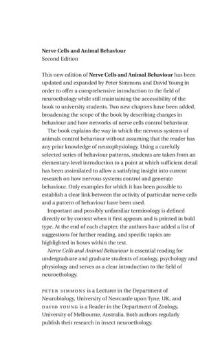 Nerve Cells And Animal Behaviour 2nd Edition Peter J Simmons | PDF