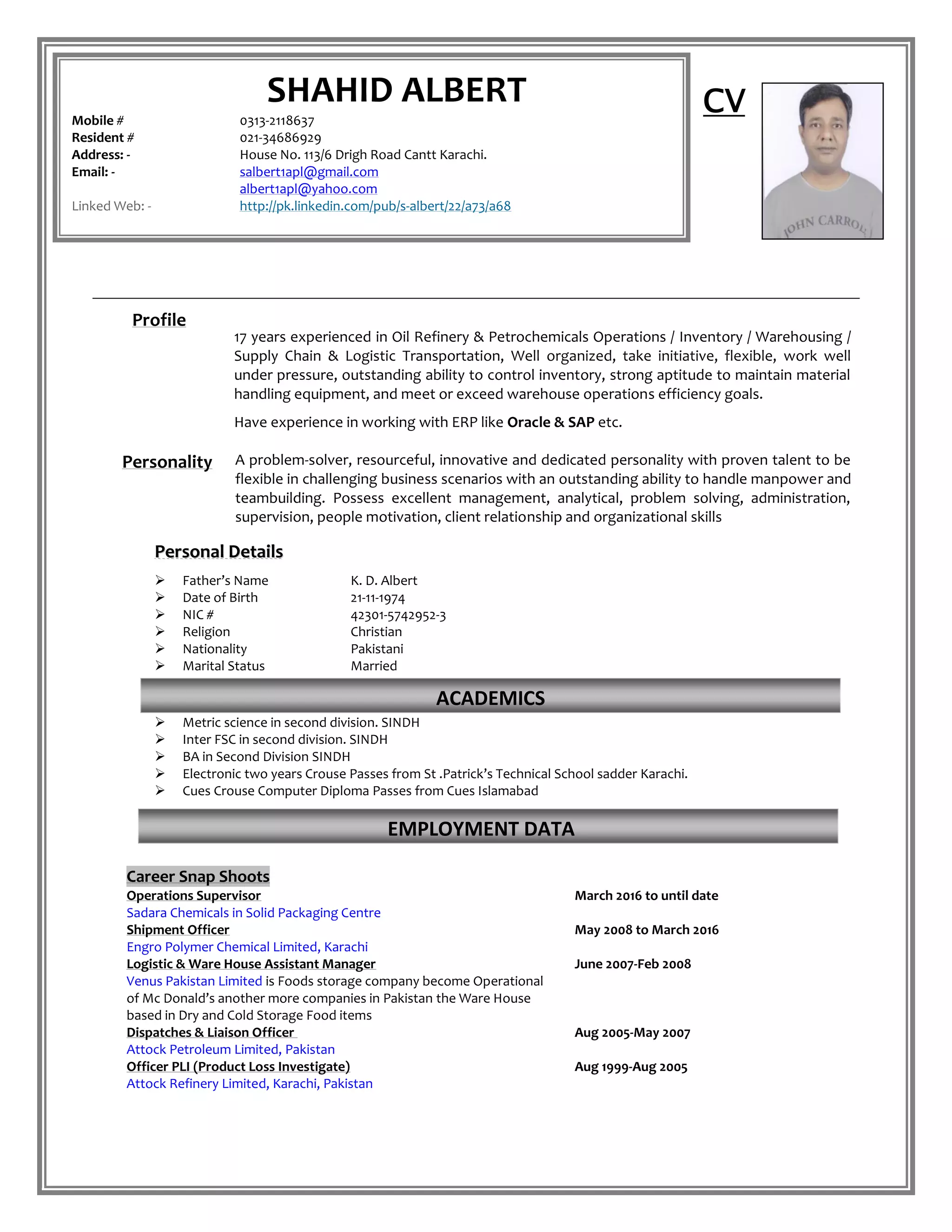 SA CV Updated | PDF