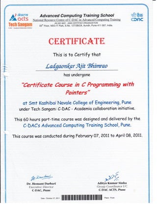 CDAC CERTIFICATION | PDF