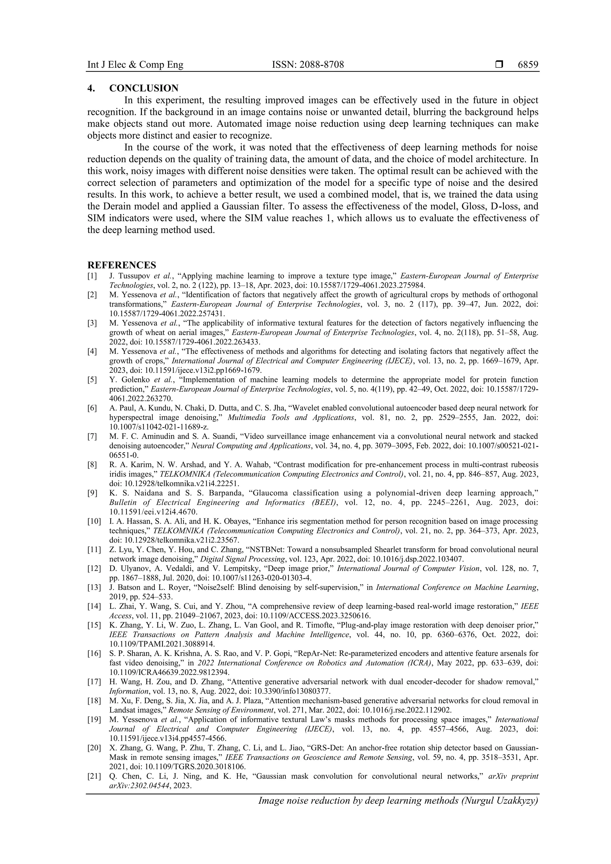 Image noise reduction by deep learning methods | PDF