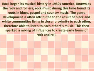 Rock Through the Ages | PPTX | Classic Rock | Rock Music