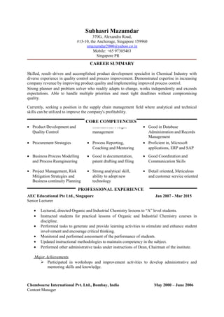 Subhasri Final Resume | PDF