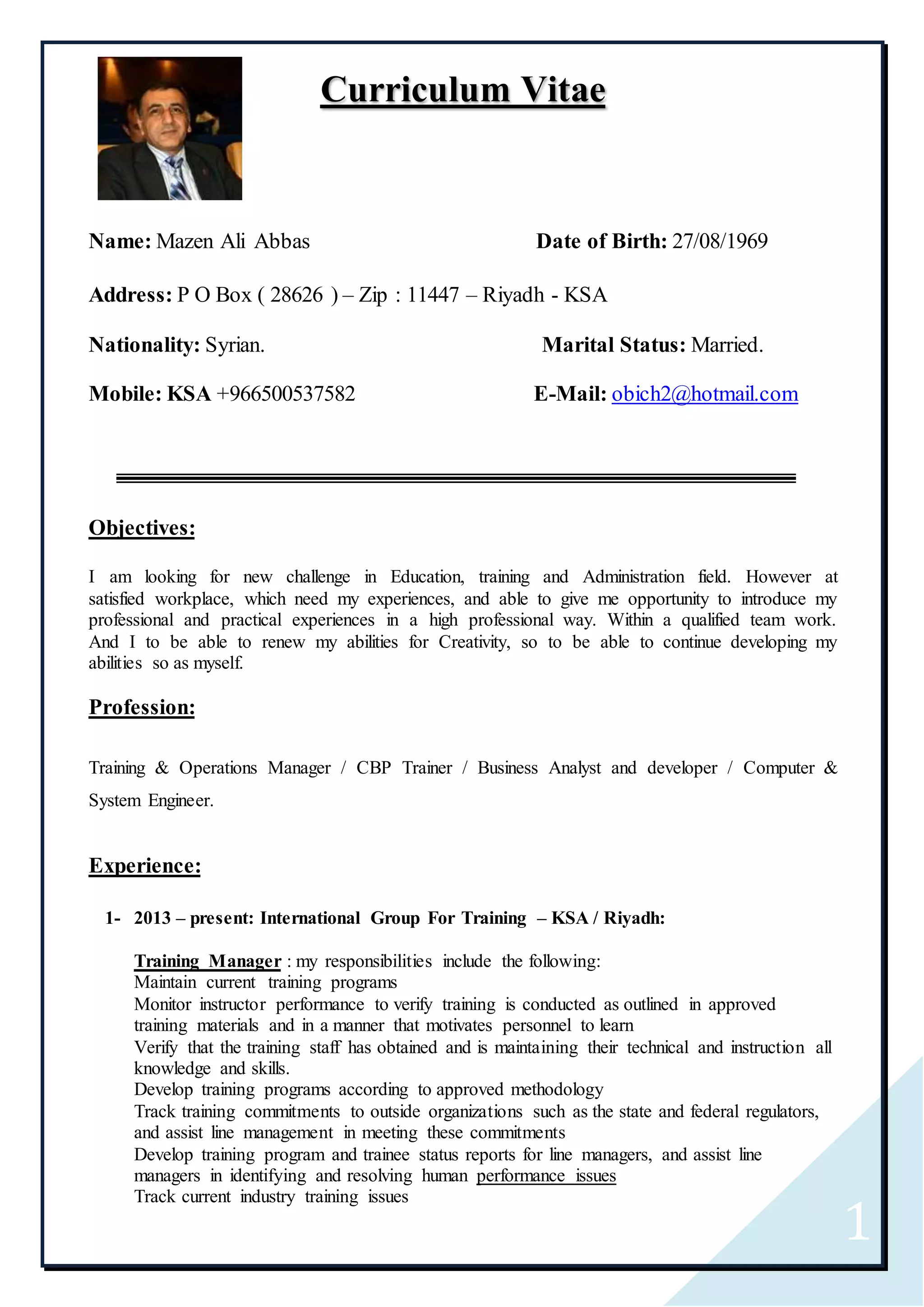Mazen Abbas CV | PDF