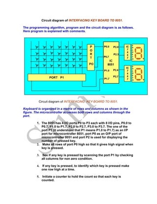 86409 interfacing the keyboard to 8051 microcontroller | DOC