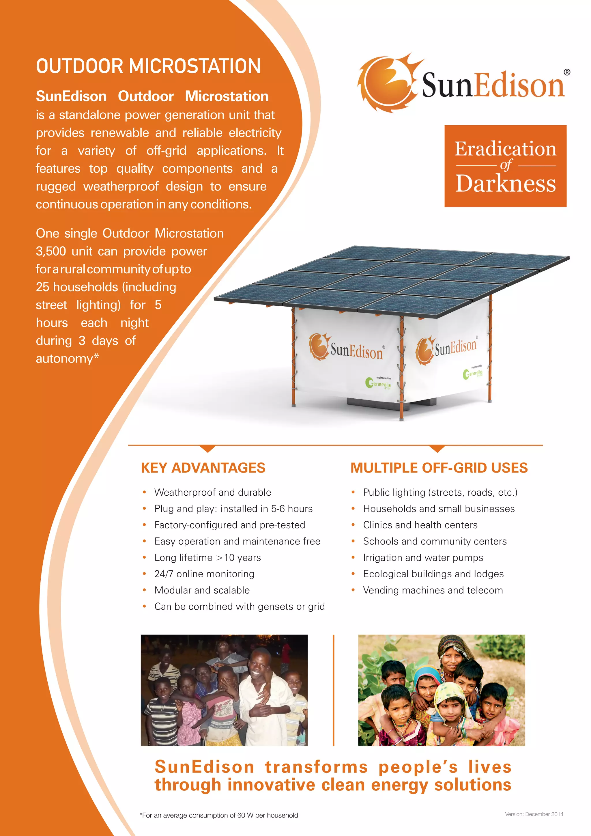 SunEdison-Outdoor-Microstation-Datasheet | PDF
