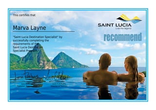 st lucia certificate | PDF