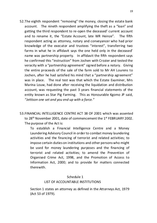 In The Northern Cape High Court Heads Of Argument