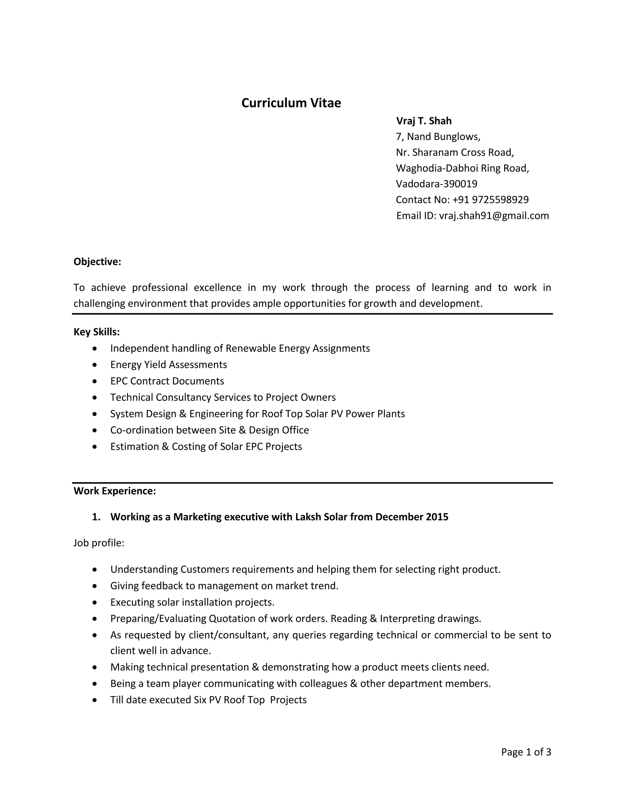 Curriculum Vitae - Vraj Shah.PDF