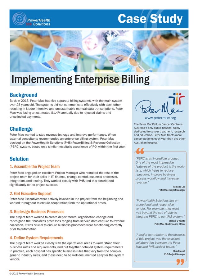 Enterprise Billing - Case Study - Implementing Enterprise Billing | PDF