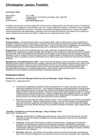 Chris Franklin CV 2013 | DOC