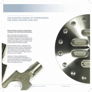 Guide to High Vacuum and UHV technology available from Allectra | PDF