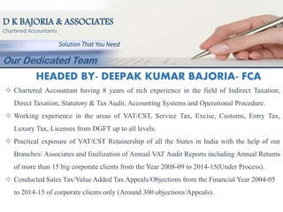 D K BAJORIA ASSOCIATES (PROFILE) | PDF
