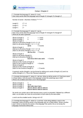 Introduction to Computer theory Daniel Cohen Chapter 2 Solutions | PDF