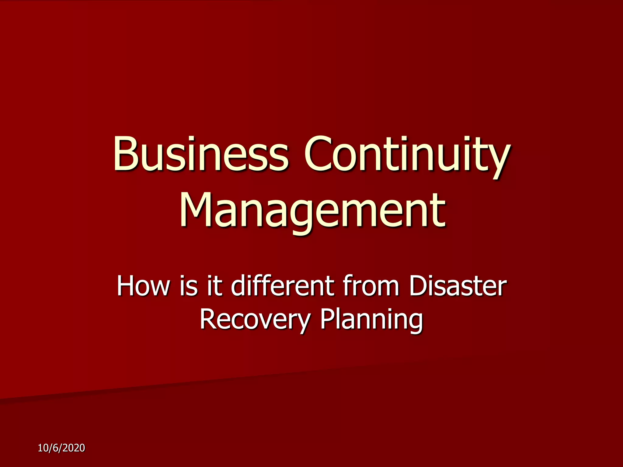 business-continuity-management-awareness-presentation-for-mampu2929 | PPT