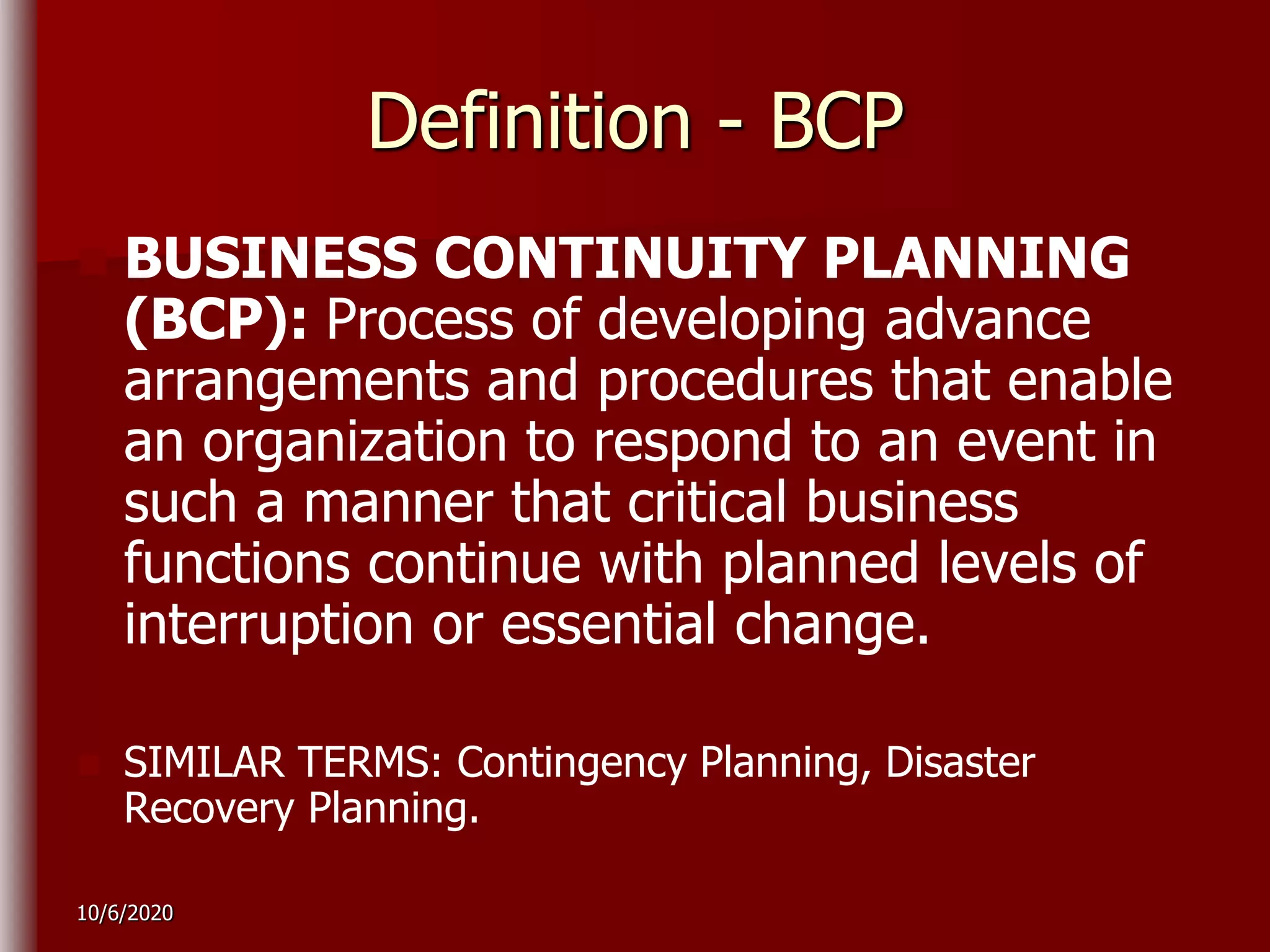 business-continuity-management-awareness-presentation-for-mampu2929 | PPT