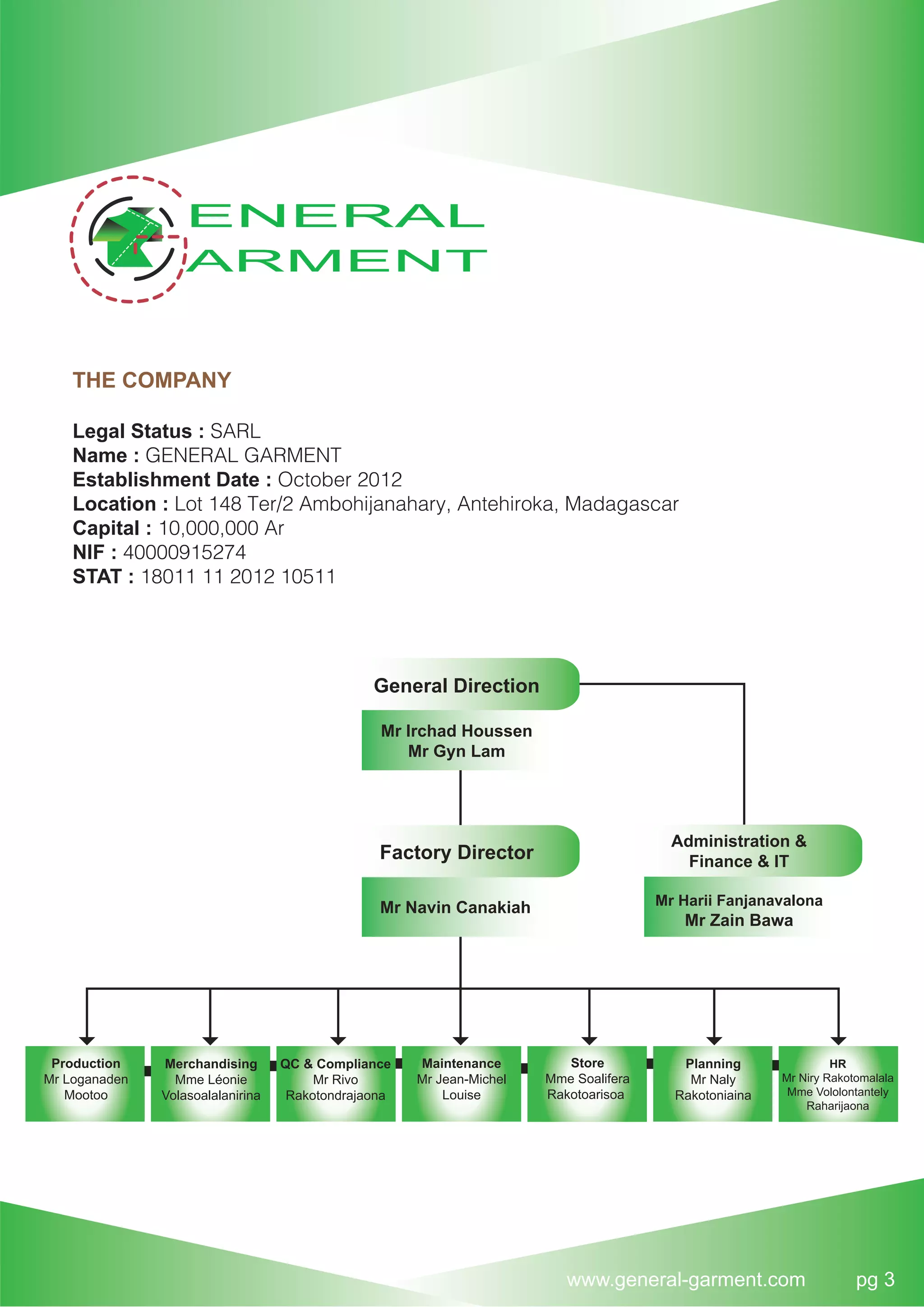 GENERAL GARMENT - COMPANY PROFILE 22.11.16
