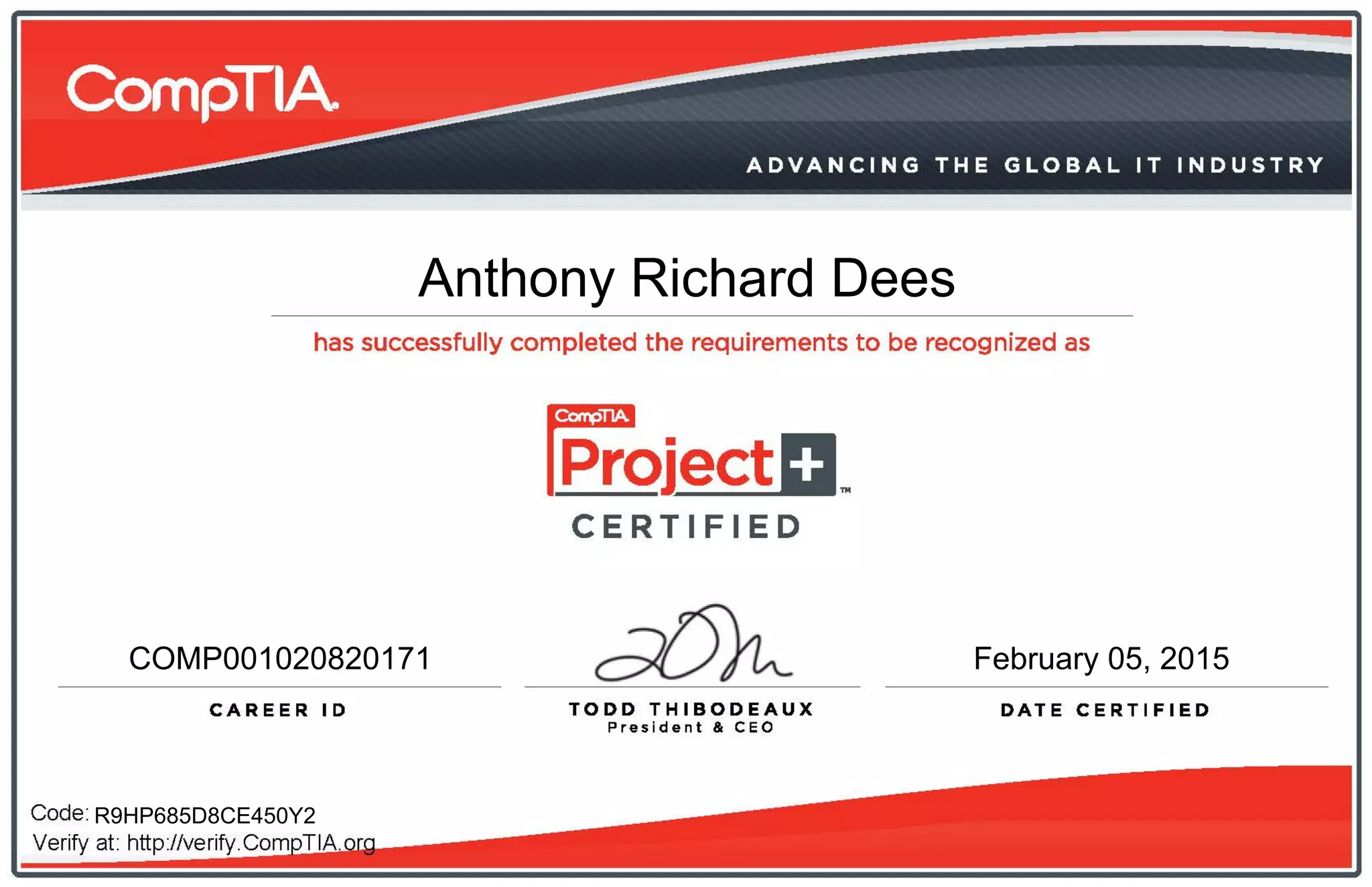 CompTIA Project+ certificate | PDF