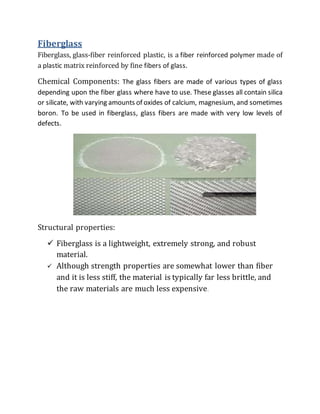 Fiber and Glass Fiber | DOCX