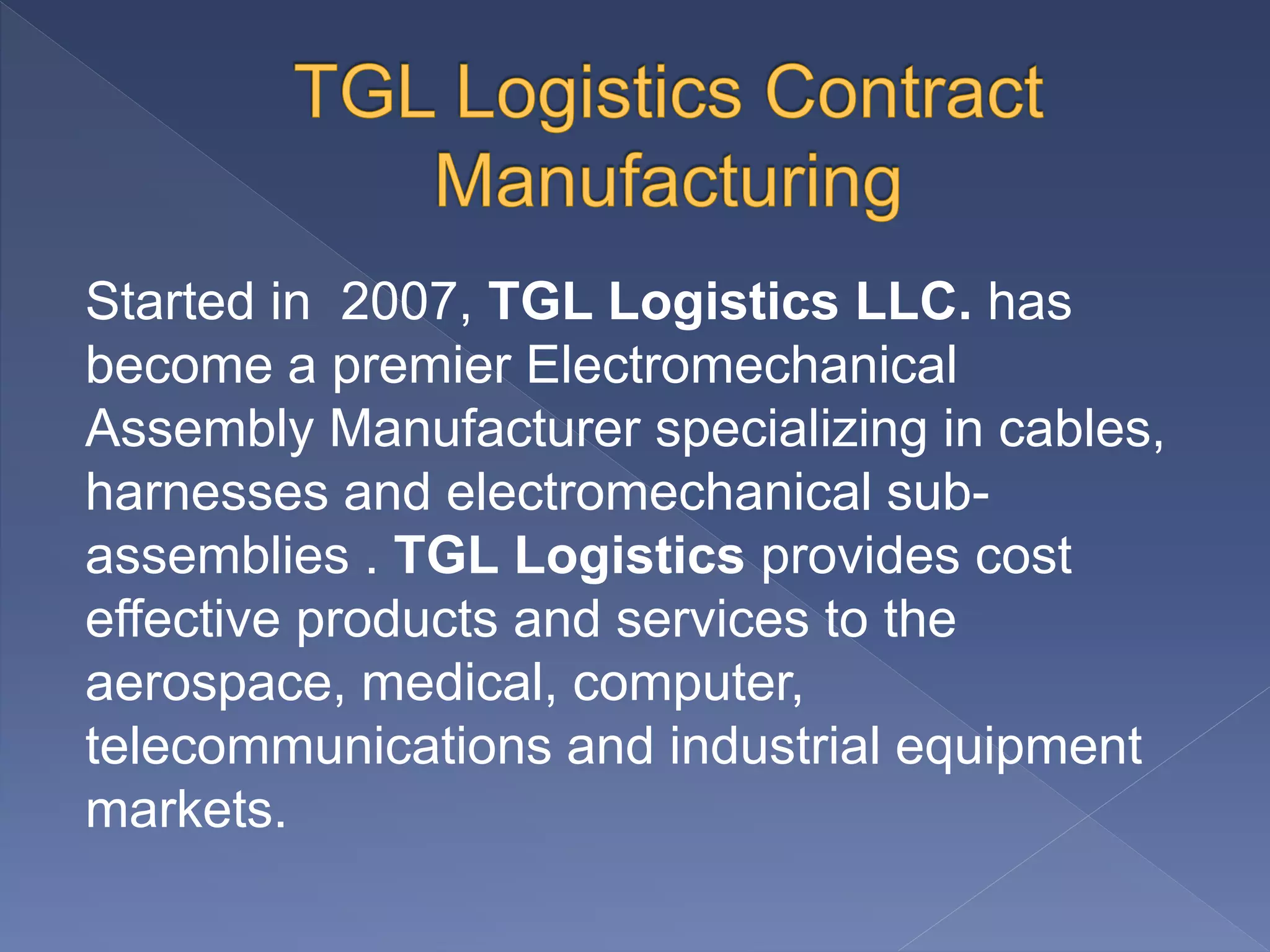 TGL Logistics Power Point. Revised | PPT