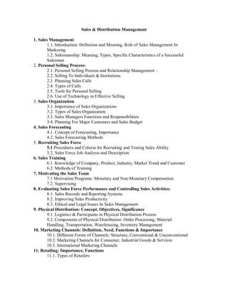 Sales_and_Distribution_Management | PDF
