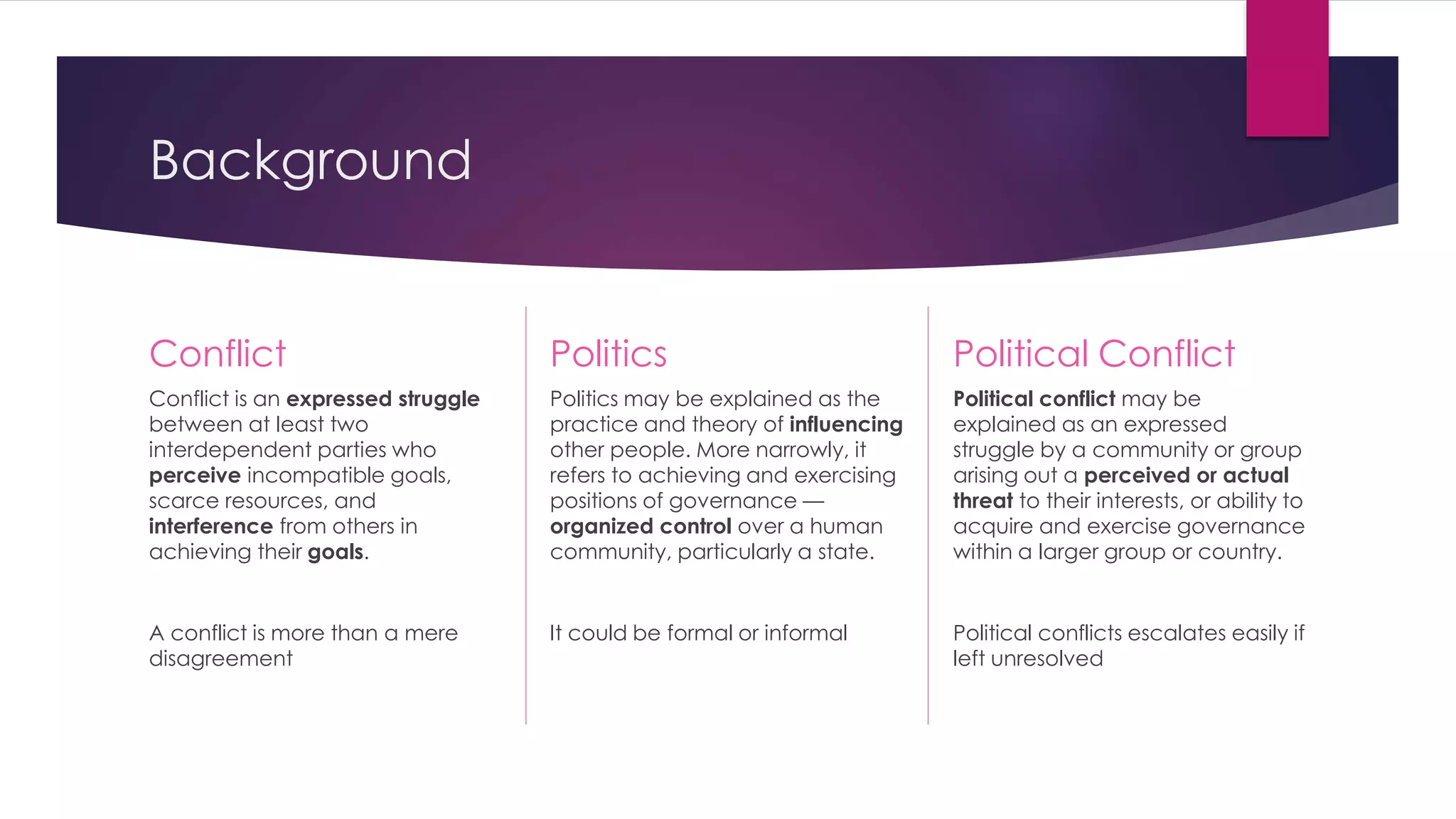 Political Conflict | PPTX