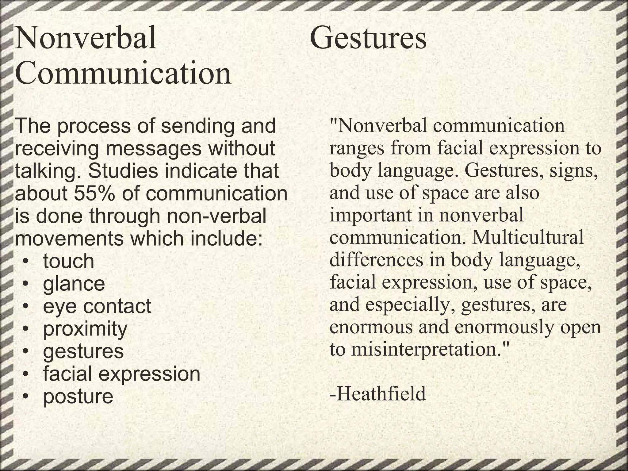 Cultural Study:Nonverbal Communication & Gestures | PPT